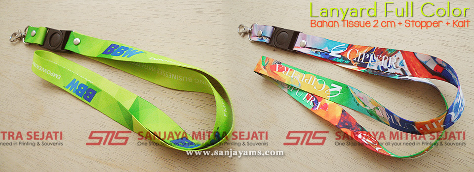 Buat Lanyard | Cetak Tali Id Bahan Nylon, Tissue & Polyester | Sanjaya ...
